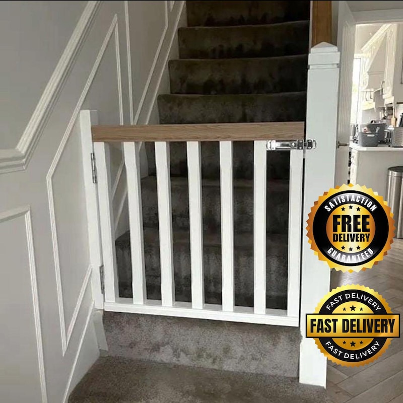 Wooden Stair Gate - Etsy UK