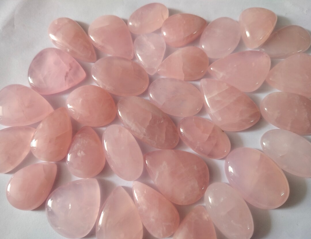 Rich Colour Rose Quartz Cabochon for Jewelry Making Quality-rose Quartz ...