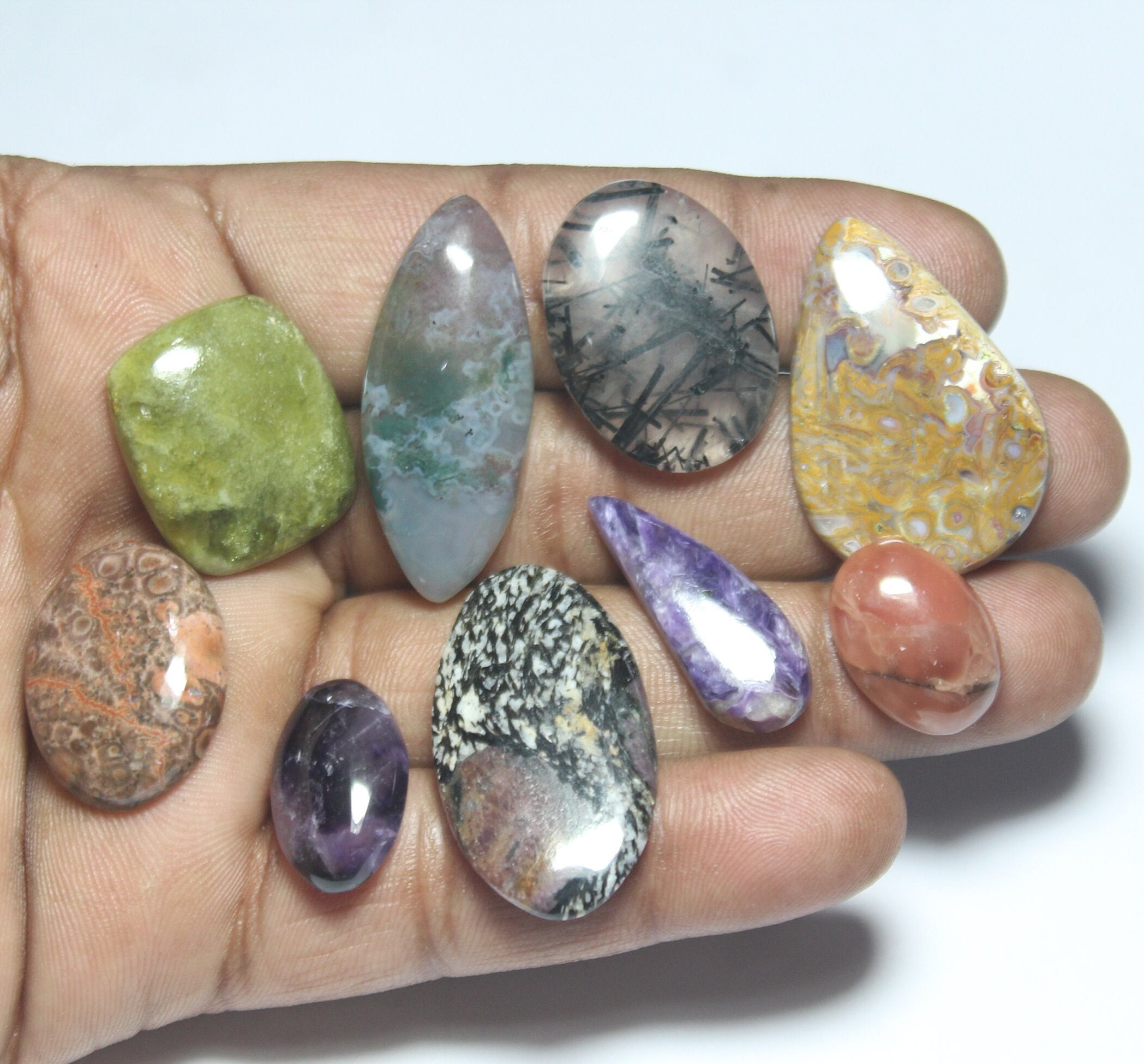 Small Ring Size 100types of Variation Mix Stone Cabochon Mix Stone for ...