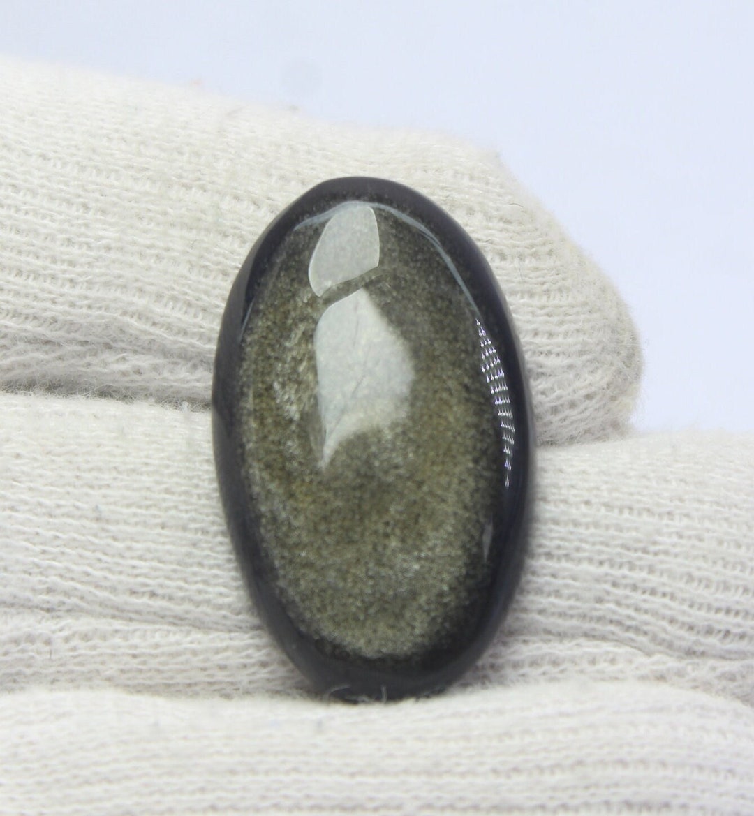 Awesome Golden Sheen Obsidian Cabochon Loose Gemstone Golden Sheen ...