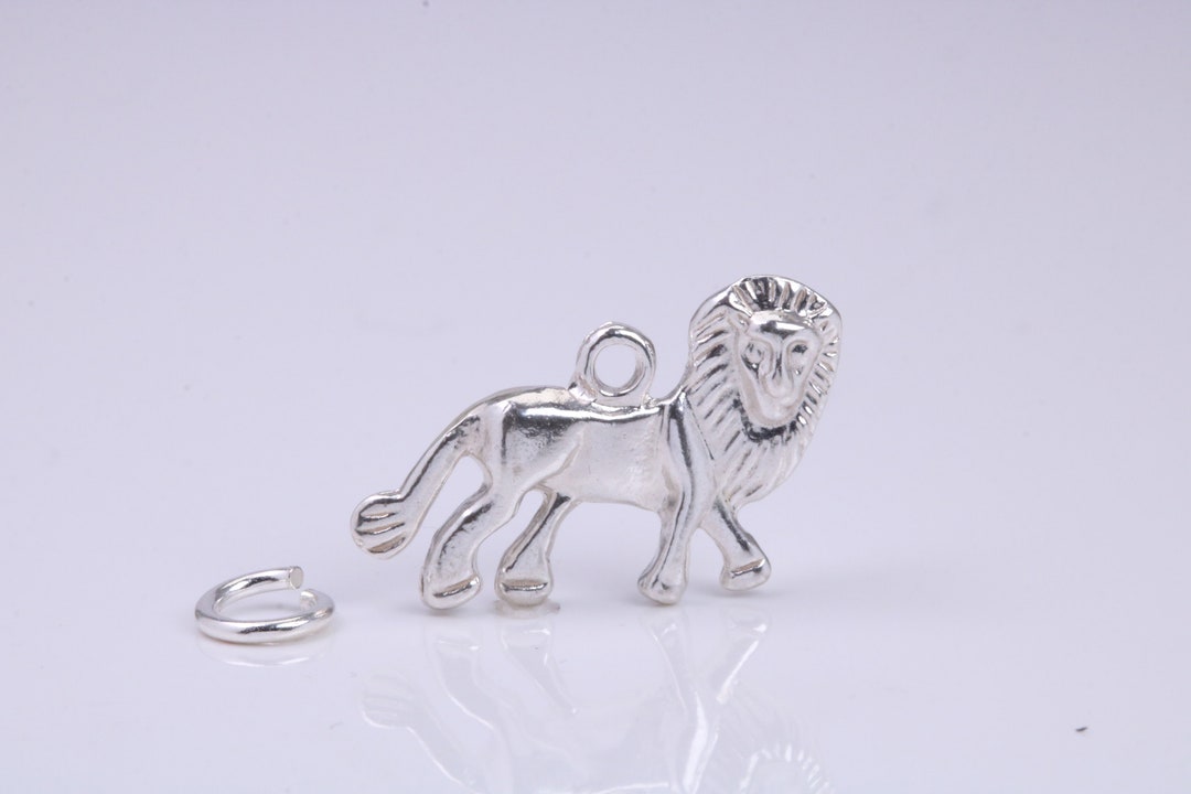 Lion Charm, Traditional Charm, Made From Solid 925 Grade Sterling ...
