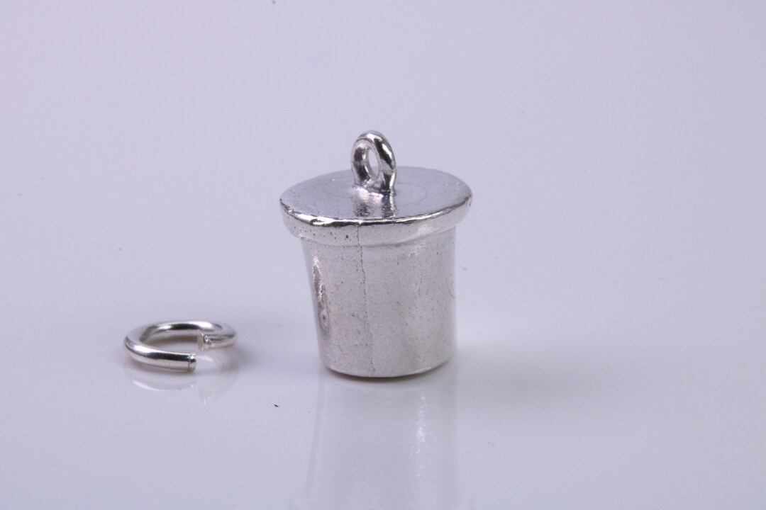 Ice Bucket Charm, Traditional Charm, Made From Solid 925 Grade Sterling ...