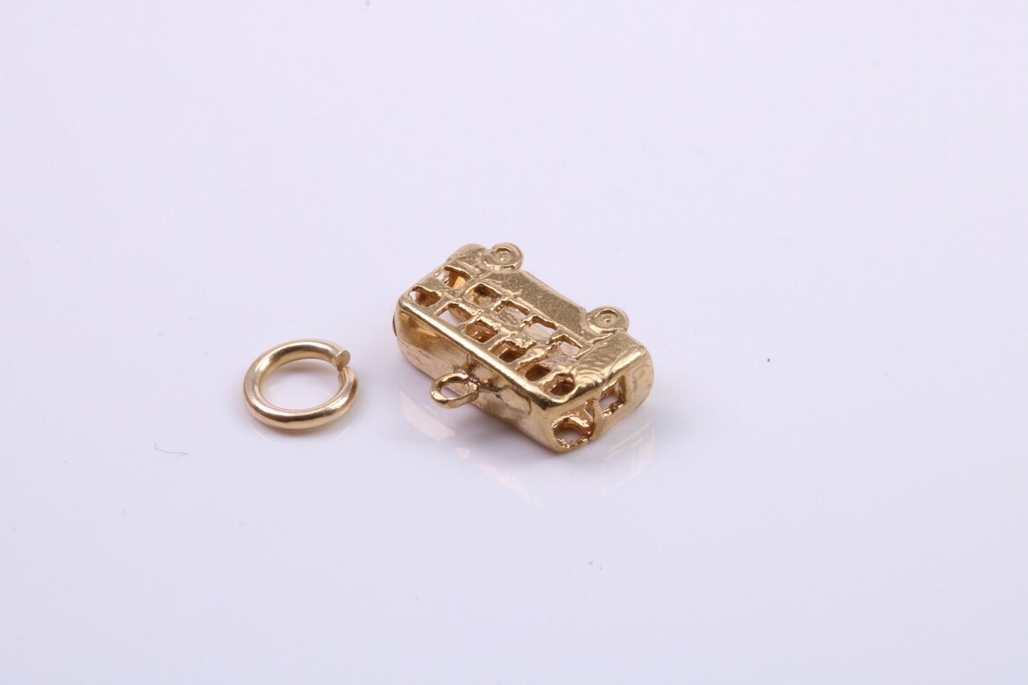 London Bus Charm, Traditional Charm, Made From Solid Yellow Gold ...
