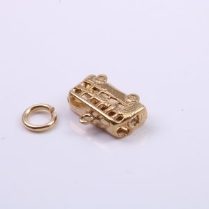 London Bus Charm, Traditional Charm, Made From Solid Yellow Gold ...