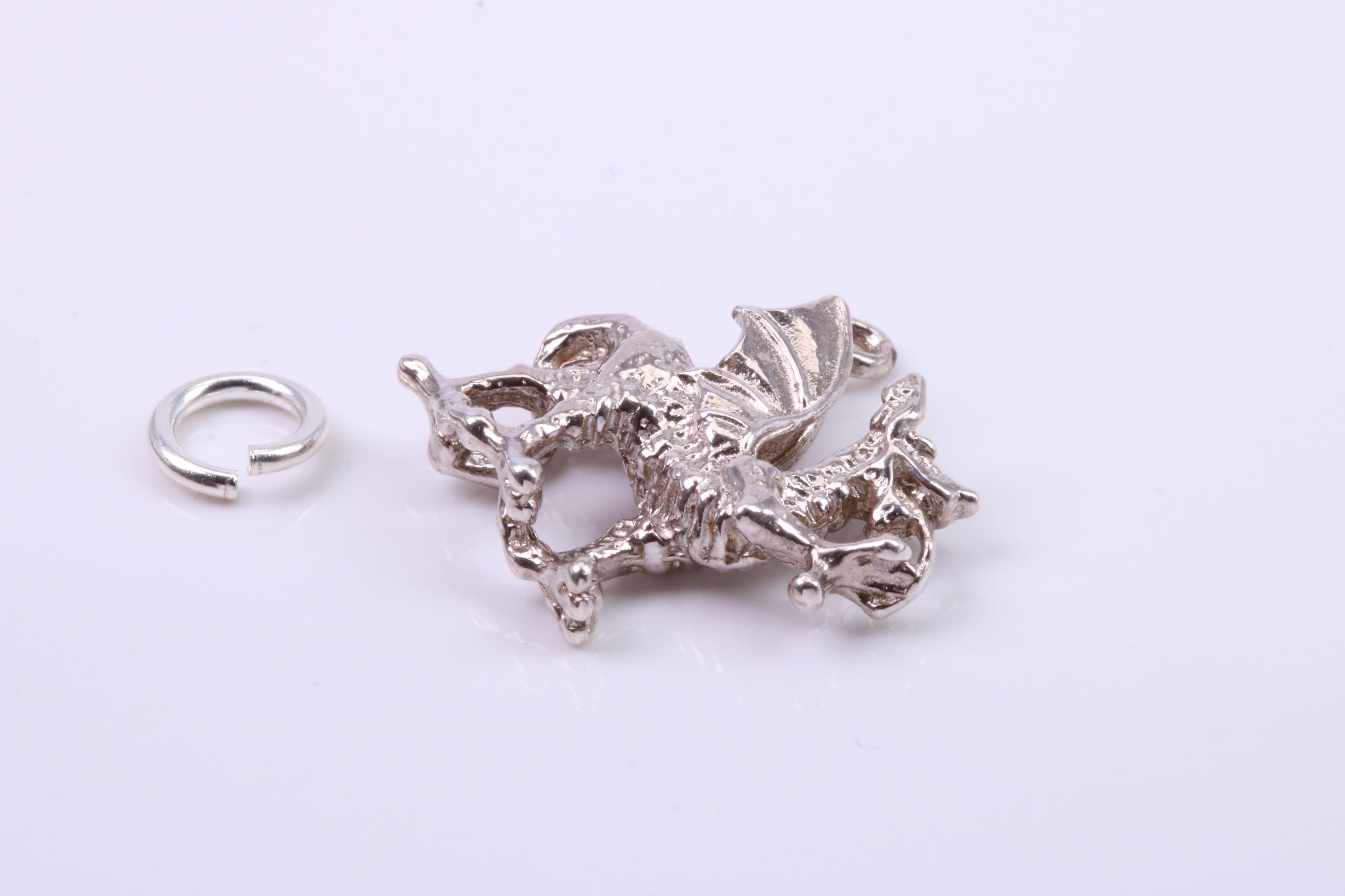 Welsh Dragon Charm, Traditional Charm, Made From Solid 925 Grade ...