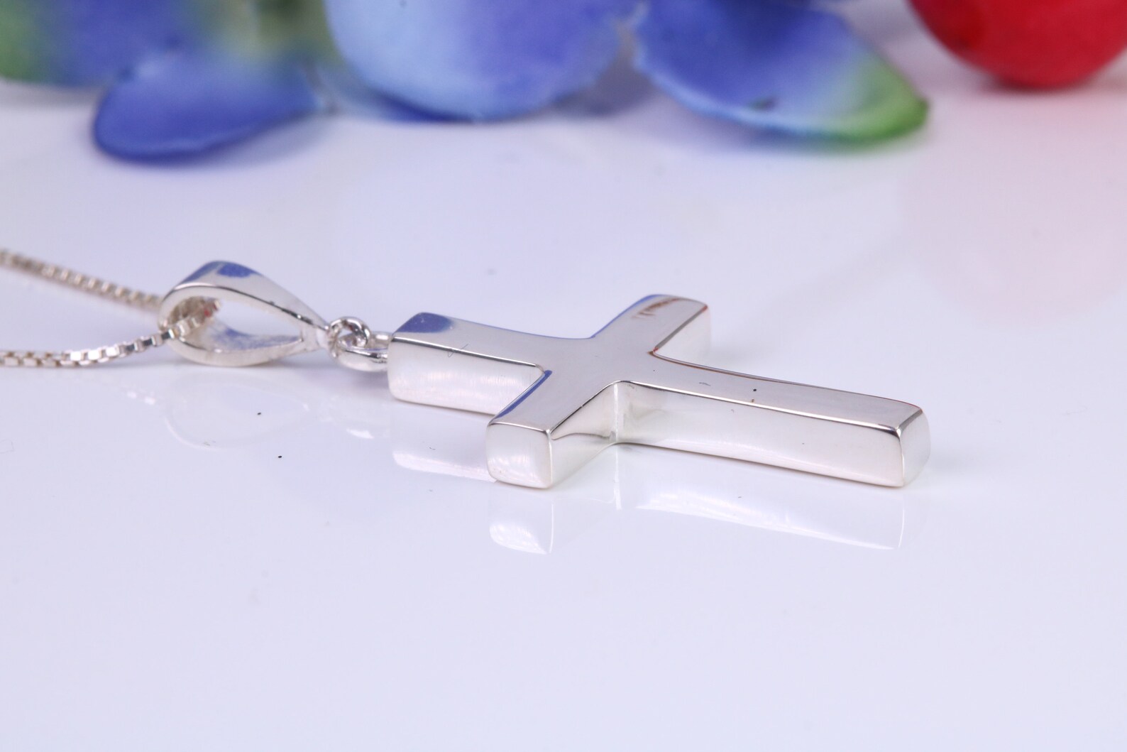 Sterling Silver Solid Chunky Cross Necklace, Made From Solid Cast ...