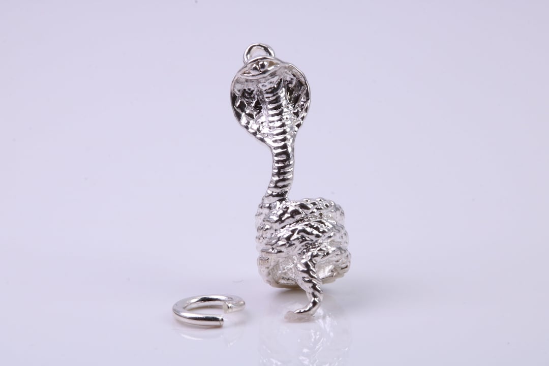 Cobra Snake Charm, Traditional Charm, Made From Solid 925 Grade ...