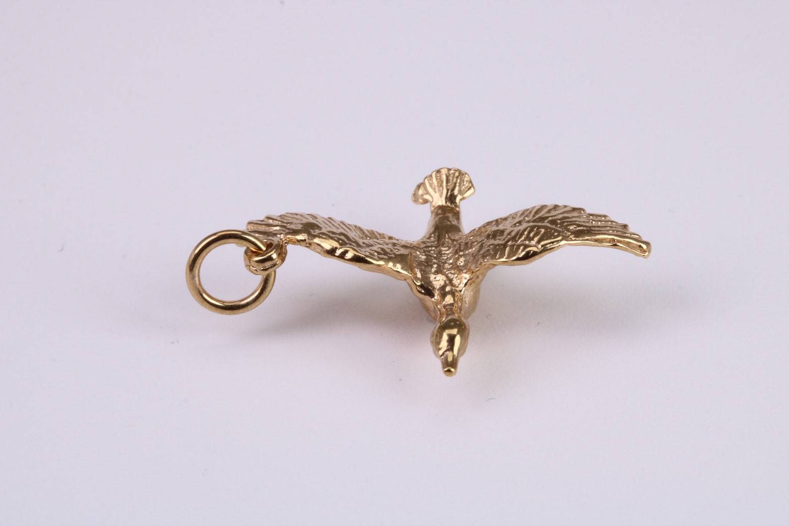 Flying Swan Charm, Traditional Charm, Made From Solid Yellow Gold With ...