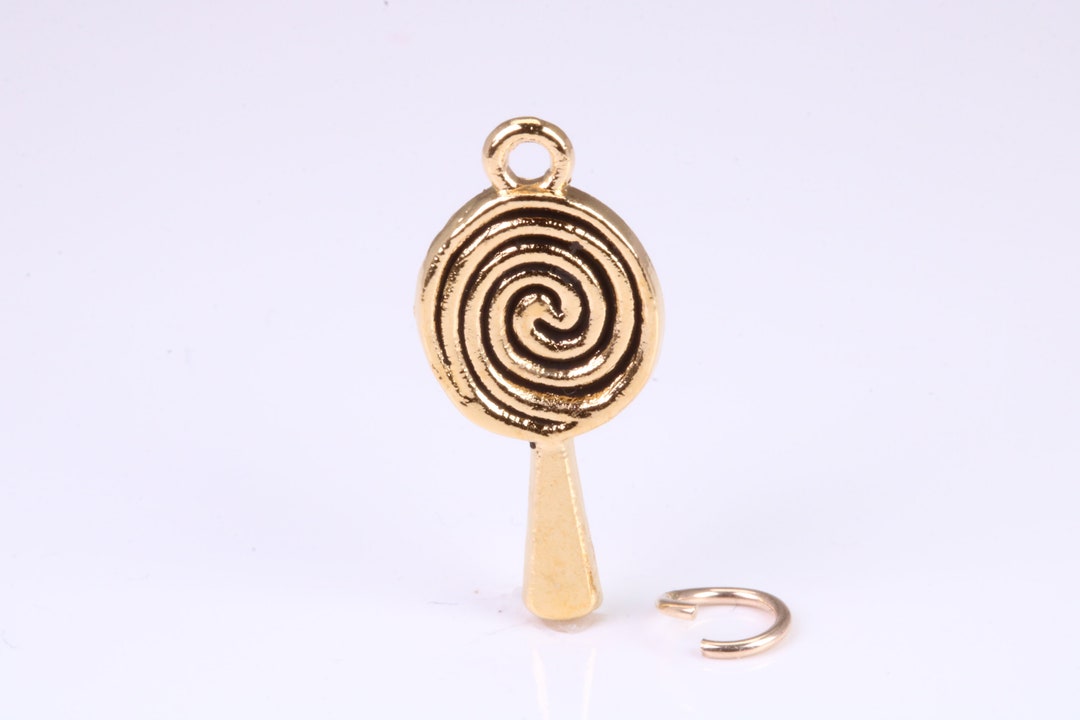 Spiral of Life Charm, Traditional Charm, Made From Solid Yellow Gold ...