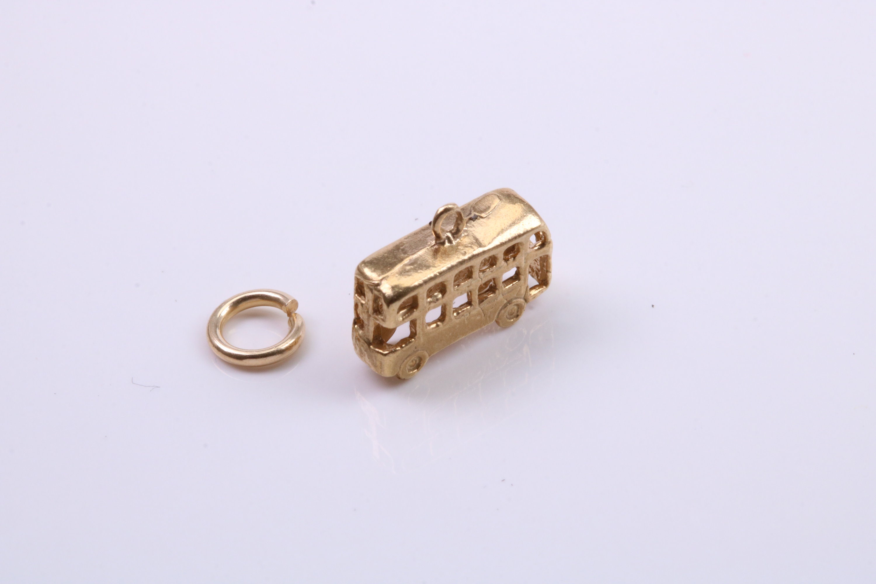 London Bus Charm, Traditional Charm, Made From Solid Yellow Gold ...