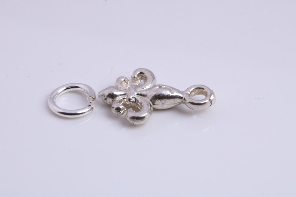 Fleur De Lis Charm, Traditional Charm, Made From Solid 925 Grade ...