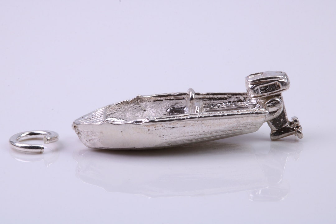 Speed Boat Charm, Traditional Charm, Made From Solid 925 Grade Sterling ...