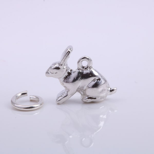 Silver Bunny Charm - Etsy