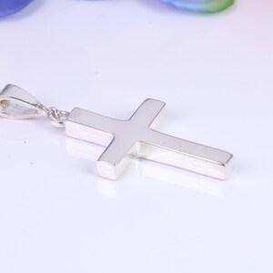 Sterling Silver Solid Chunky Cross Necklace, Made From Solid Cast ...