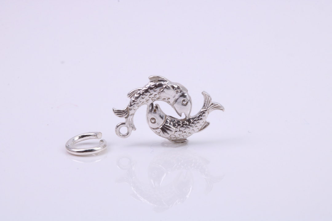 Salmon Fish Charm, Traditional Charm, Made From Solid 925 Grade ...