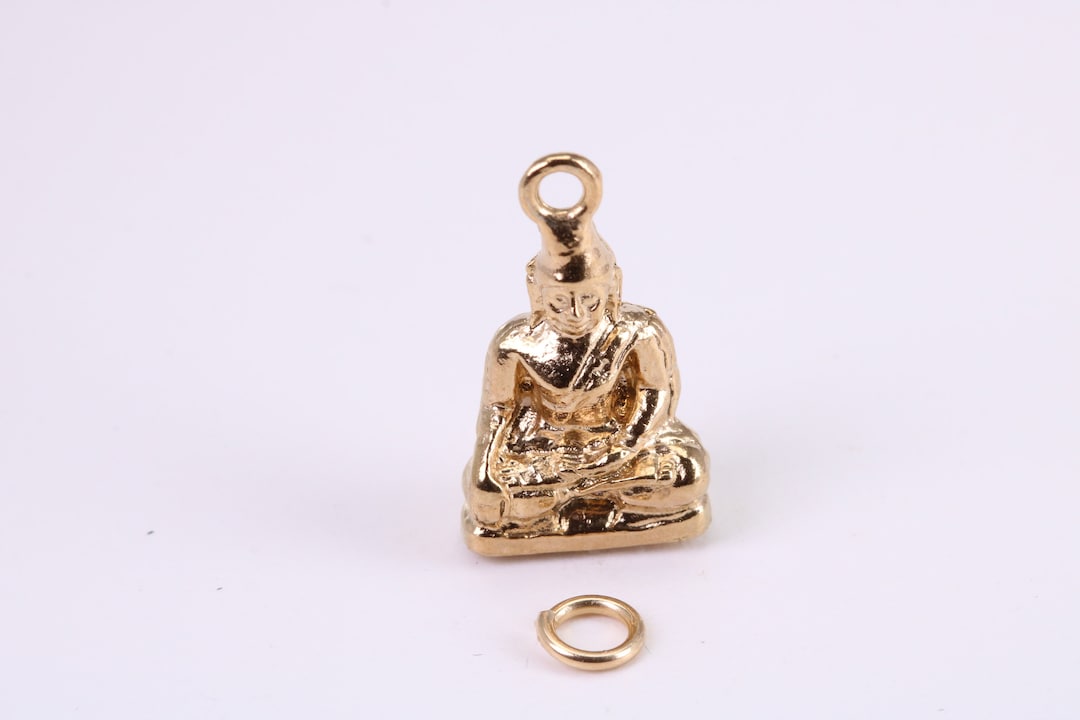 Buddha Charm, Traditional Charm, Made From Solid Yellow Gold, British ...