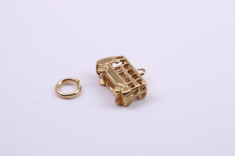 London Bus Charm, Traditional Charm, Made From Solid Yellow Gold ...