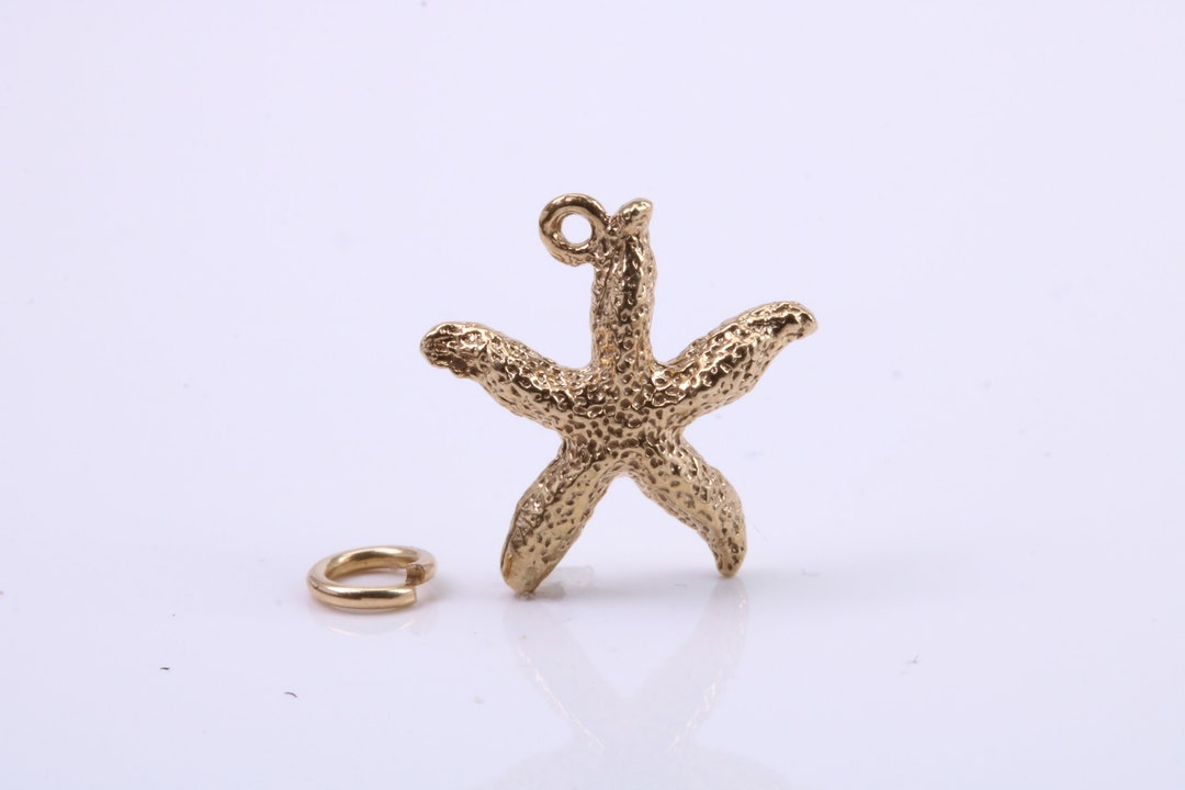 Star Fish Charm, Traditional Charm, Made From Solid 9ct Yellow Gold ...