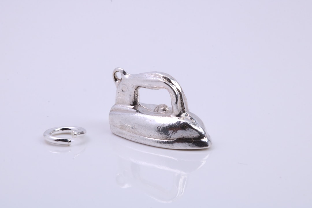 Iron Charm, Made From Solid Cast Silver, Complete With Attachment Link ...