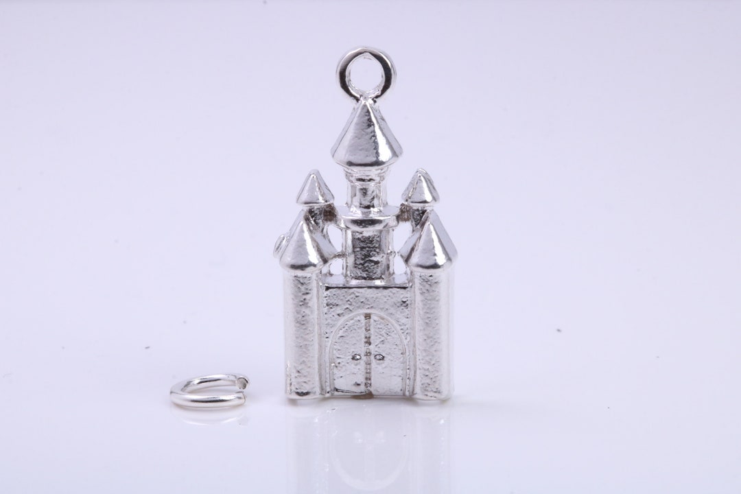 Princess Castle Charm, Traditional Charm, Made From Solid 925 Grade ...