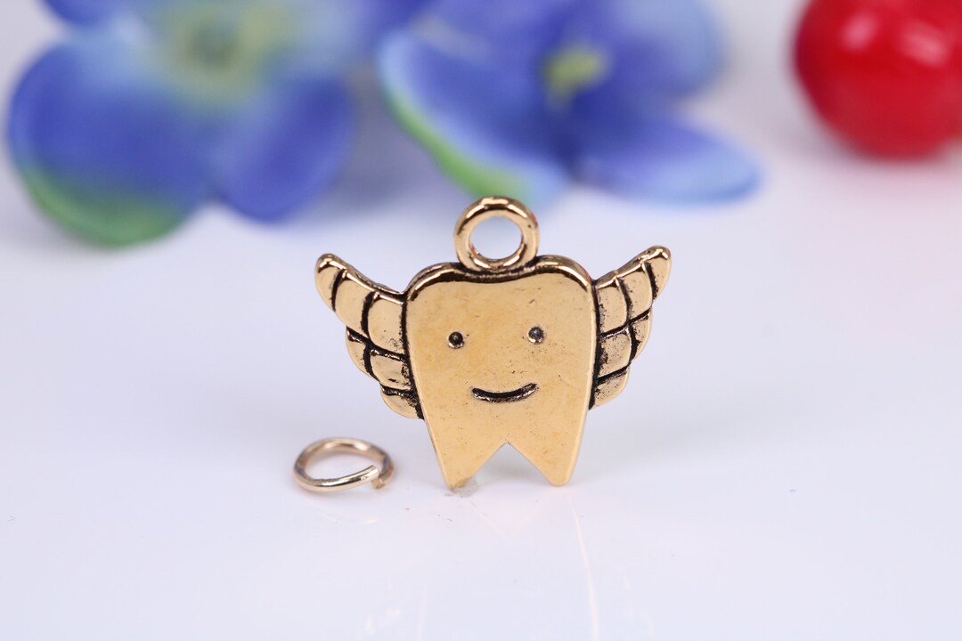 Tooth Fairy Charm, Traditional Charm, Made From Solid Cast Yellow Gold ...