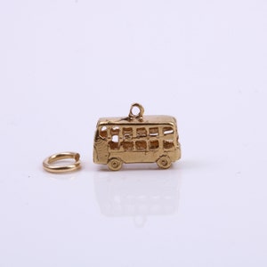 London Bus Charm, Traditional Charm, Made From Solid Yellow Gold ...