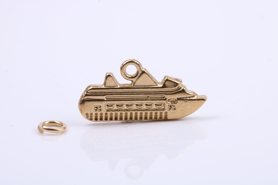 Cruise Ship Charm, Traditional Charm, Made From Solid 9ct Yellow Gold ...