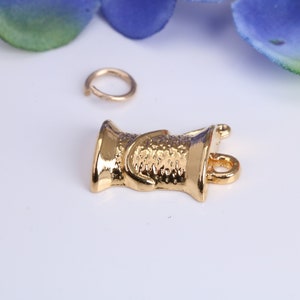 Ice Bucket Charm, Traditional Charm, Made From Solid Cast Yellow Gold ...