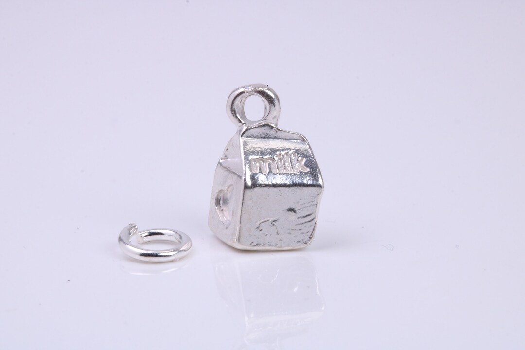 Milk Carton Charm, Traditional Charm, Made From Solid 925 Grade ...