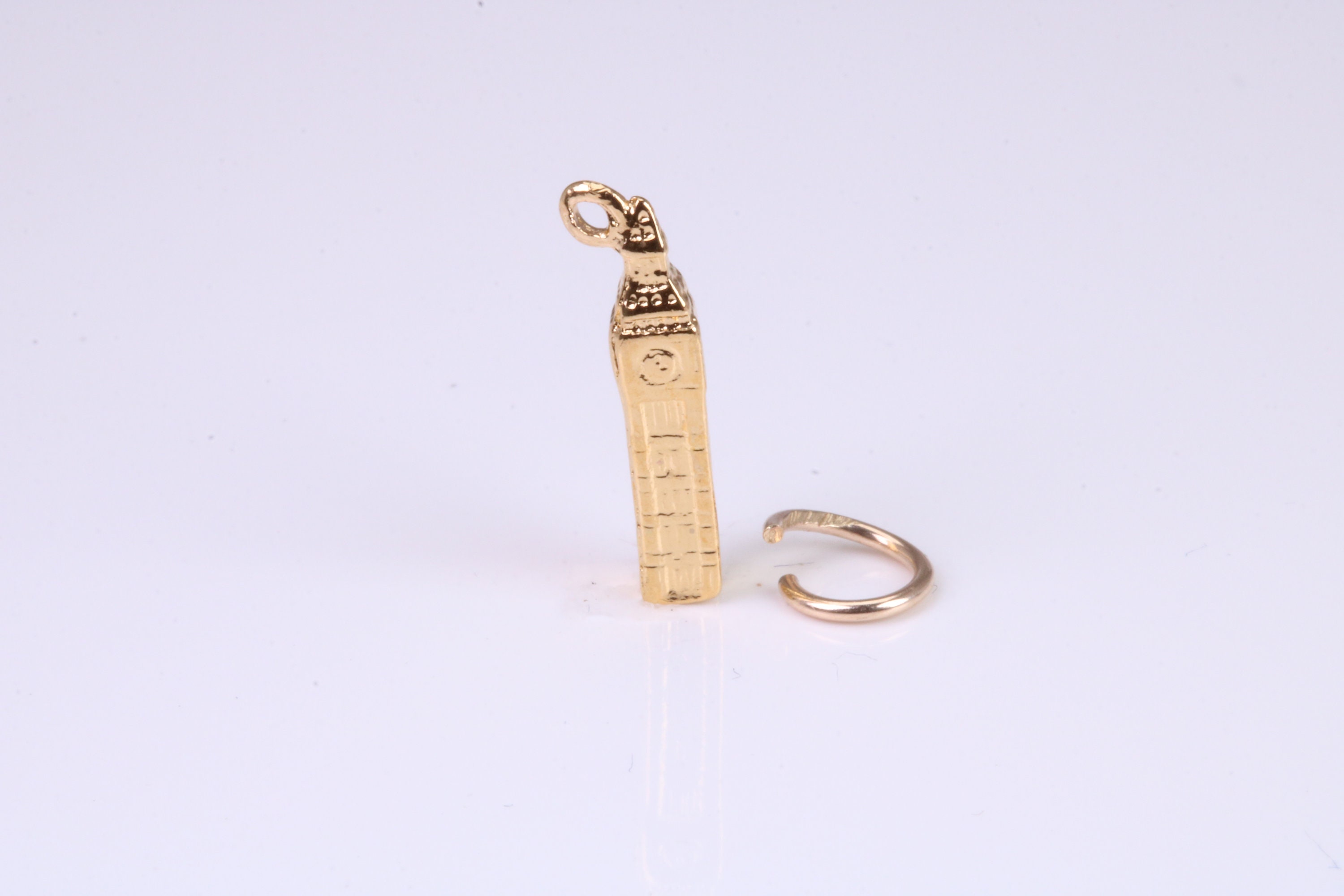 Iconic London Big Ben Charm, Traditional Charm, Made From Solid Yellow ...