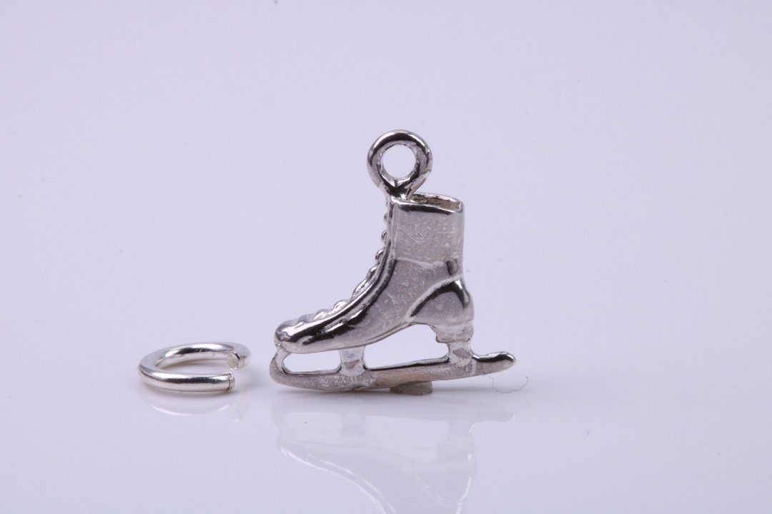 Ice Skate Charm, Traditional Charm, Made From Solid Cast 925 Grade ...