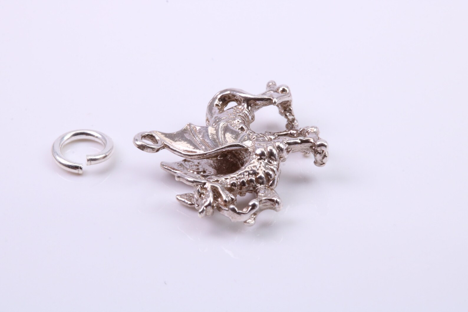 Welsh Dragon Charm, Traditional Charm, Made From Solid 925 Grade ...