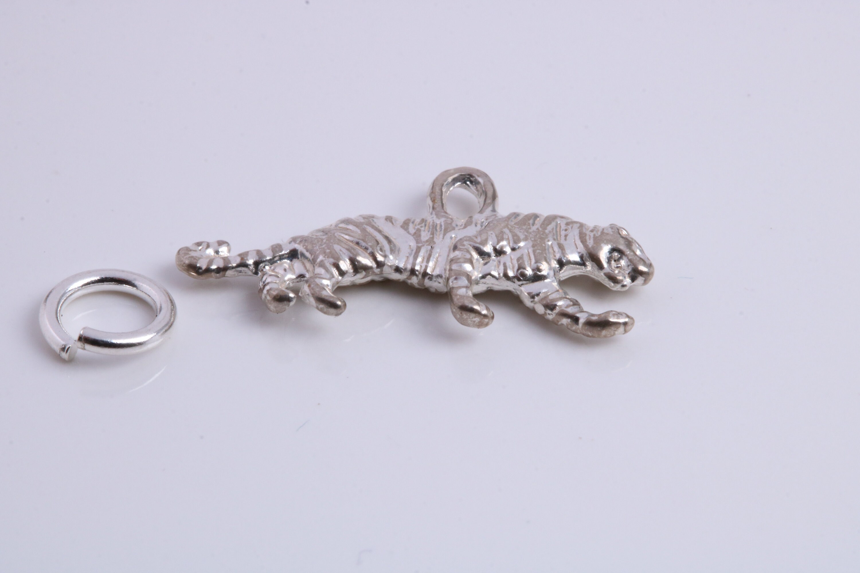 Tiger Charm, Traditional Charm, Made From Solid 925 Grade Sterling ...