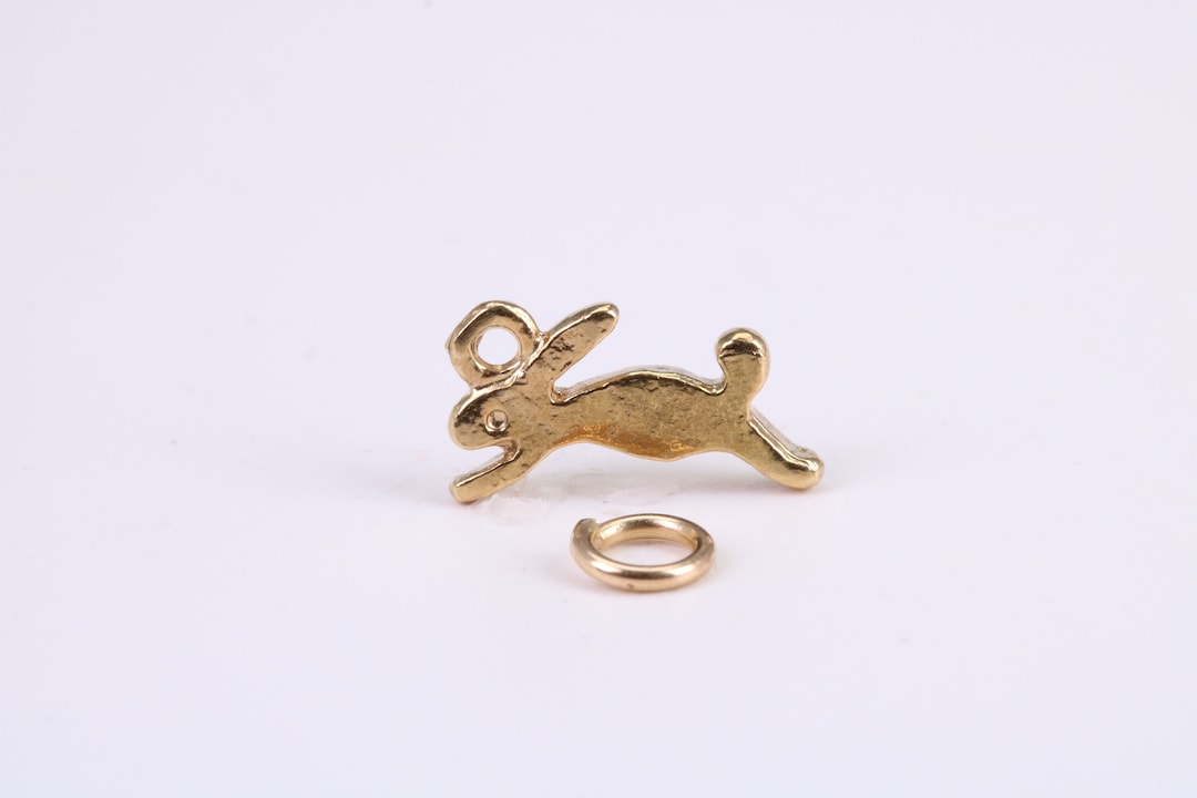 Hare Charm, Traditional Charm, Made From Solid Yellow Gold, British ...