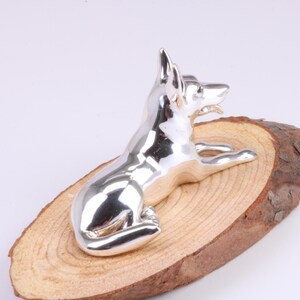 German Shepard Dog Miniature Figurine, Made From Cast 925 Grade ...