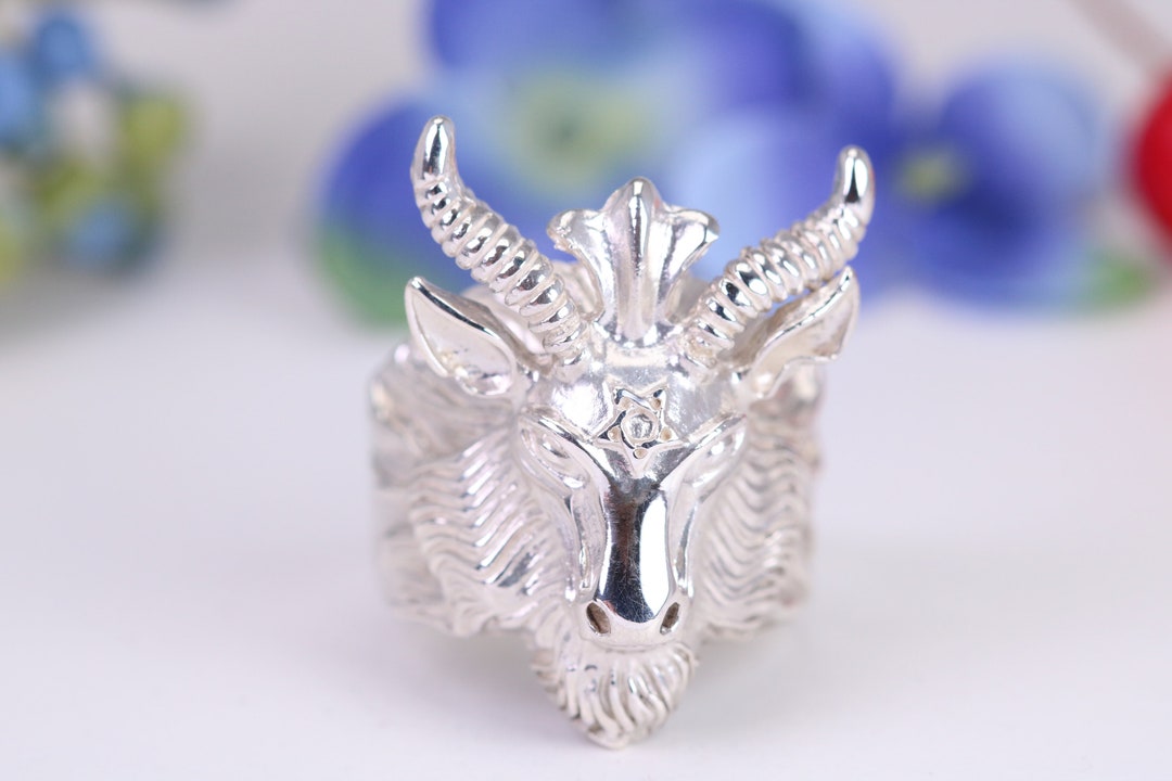 Very Large and Heavy Rams Head Ring, Made From Solid Cast Silver ...
