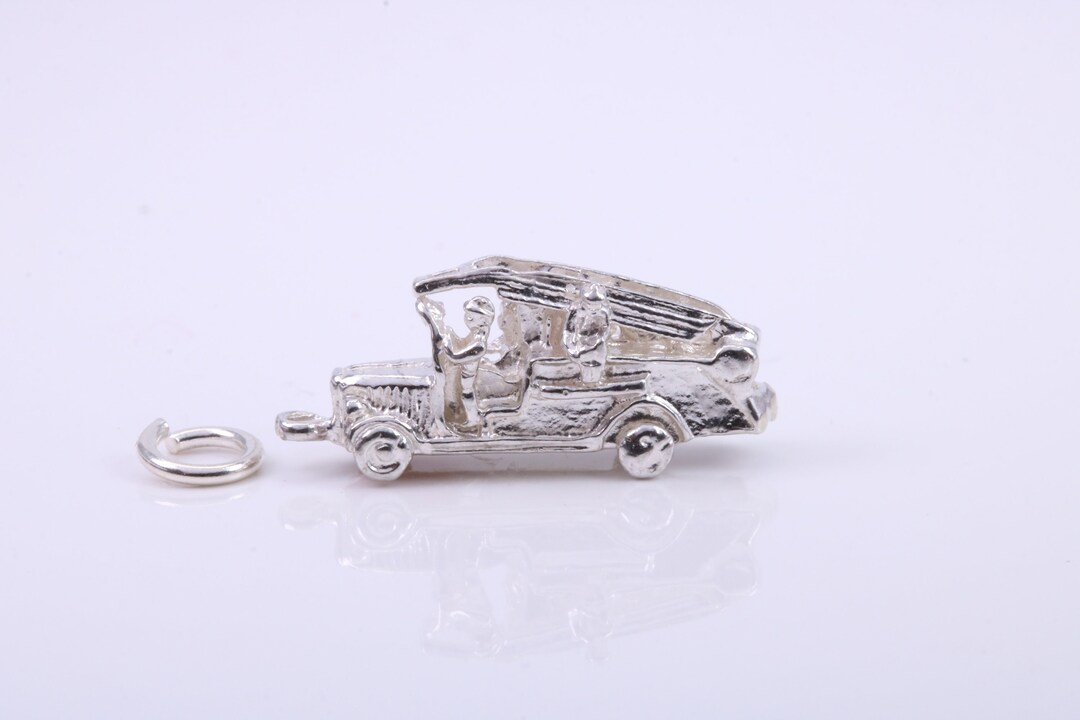 Fire Engine Charm, Traditional Charm, Made From Solid 925 Grade ...