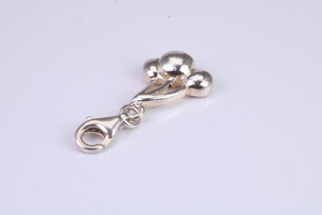 Cherries Charm, Traditional Charm, Made From Solid 925 Grade Sterling ...