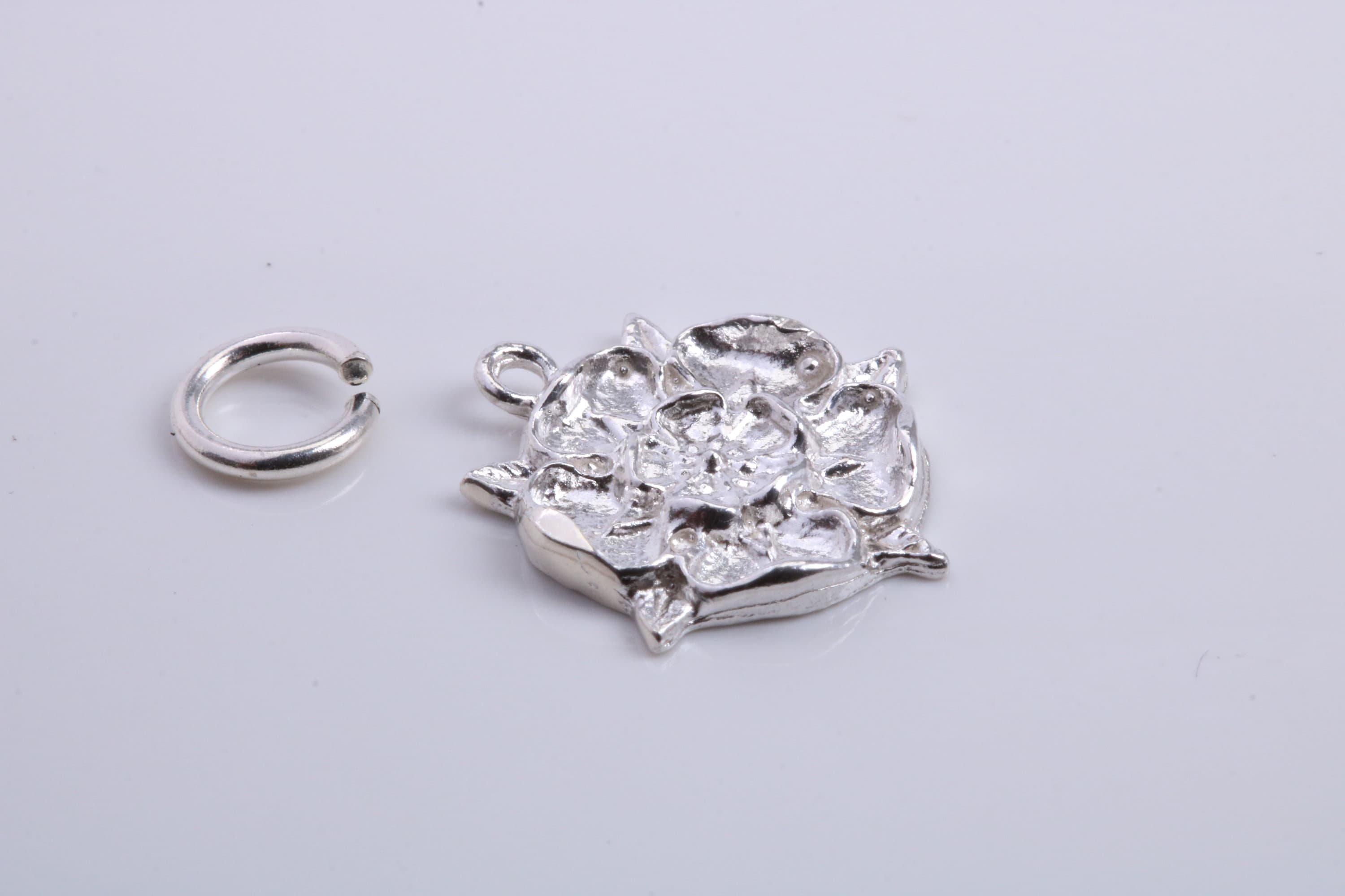 Tudor Rose Charm, Traditional Charm, Made From Solid 925 Grade Sterling ...