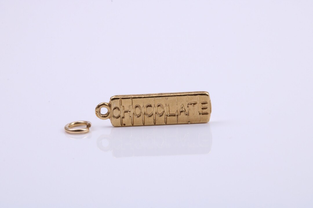 Chocolate Bar Charm, Traditional Charm, Made From Solid 9ct Yellow Gold ...