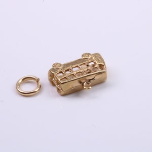 London Bus Charm, Traditional Charm, Made From Solid Yellow Gold ...