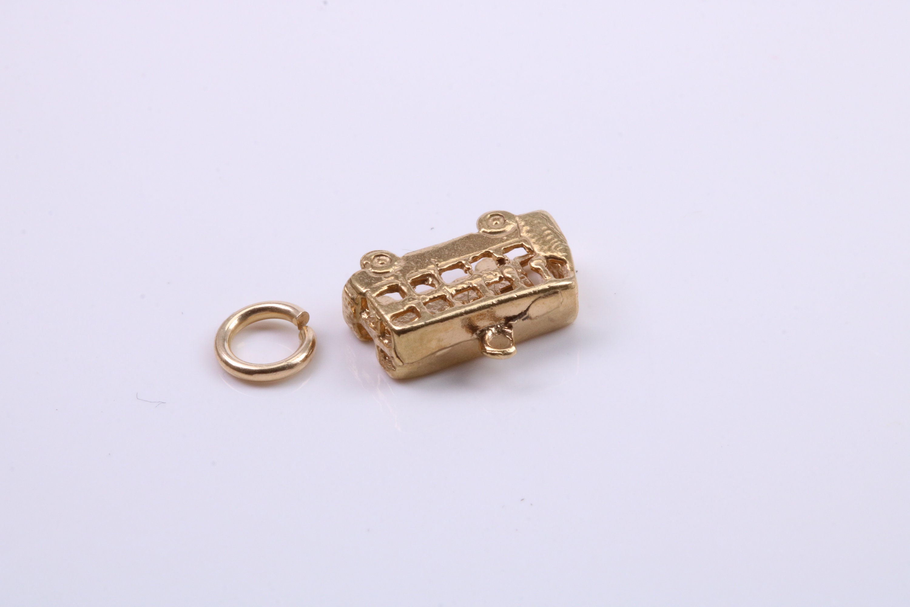 London Bus Charm, Traditional Charm, Made From Solid Yellow Gold ...