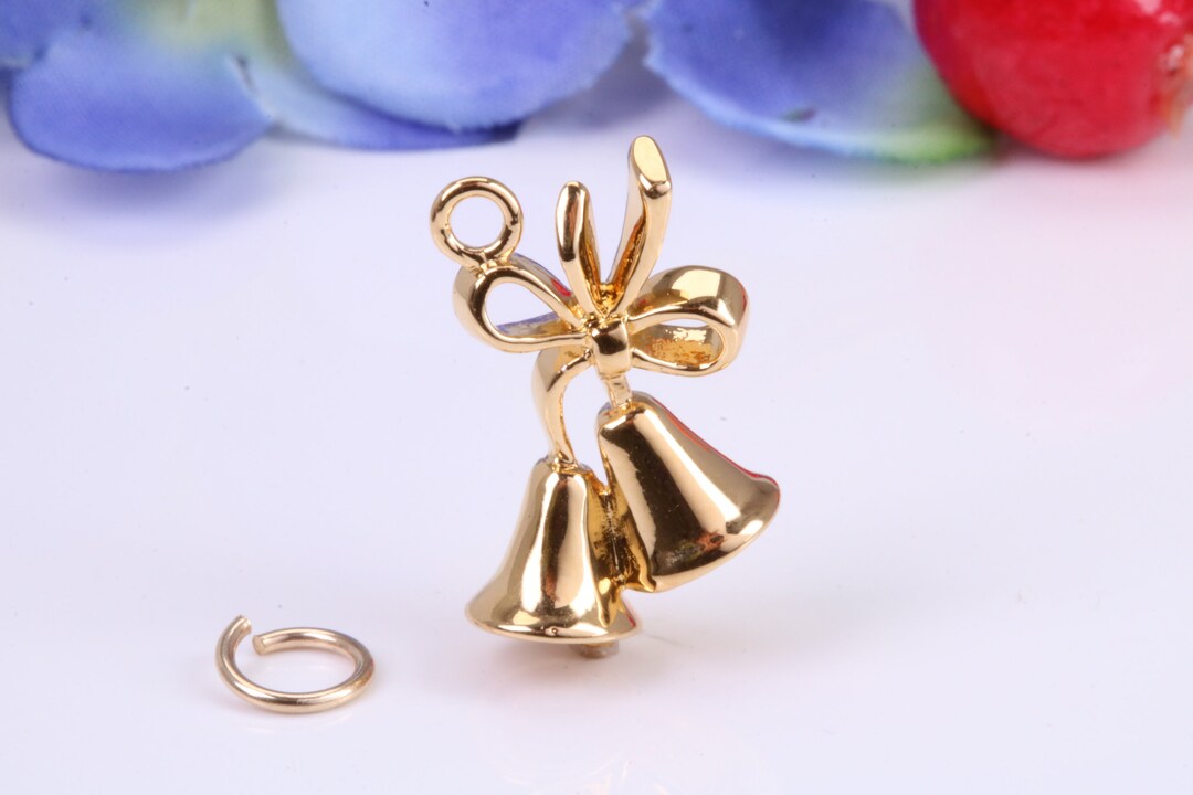 Wedding Bells Charm, Made From Solid Cast Yellow Gold, British ...
