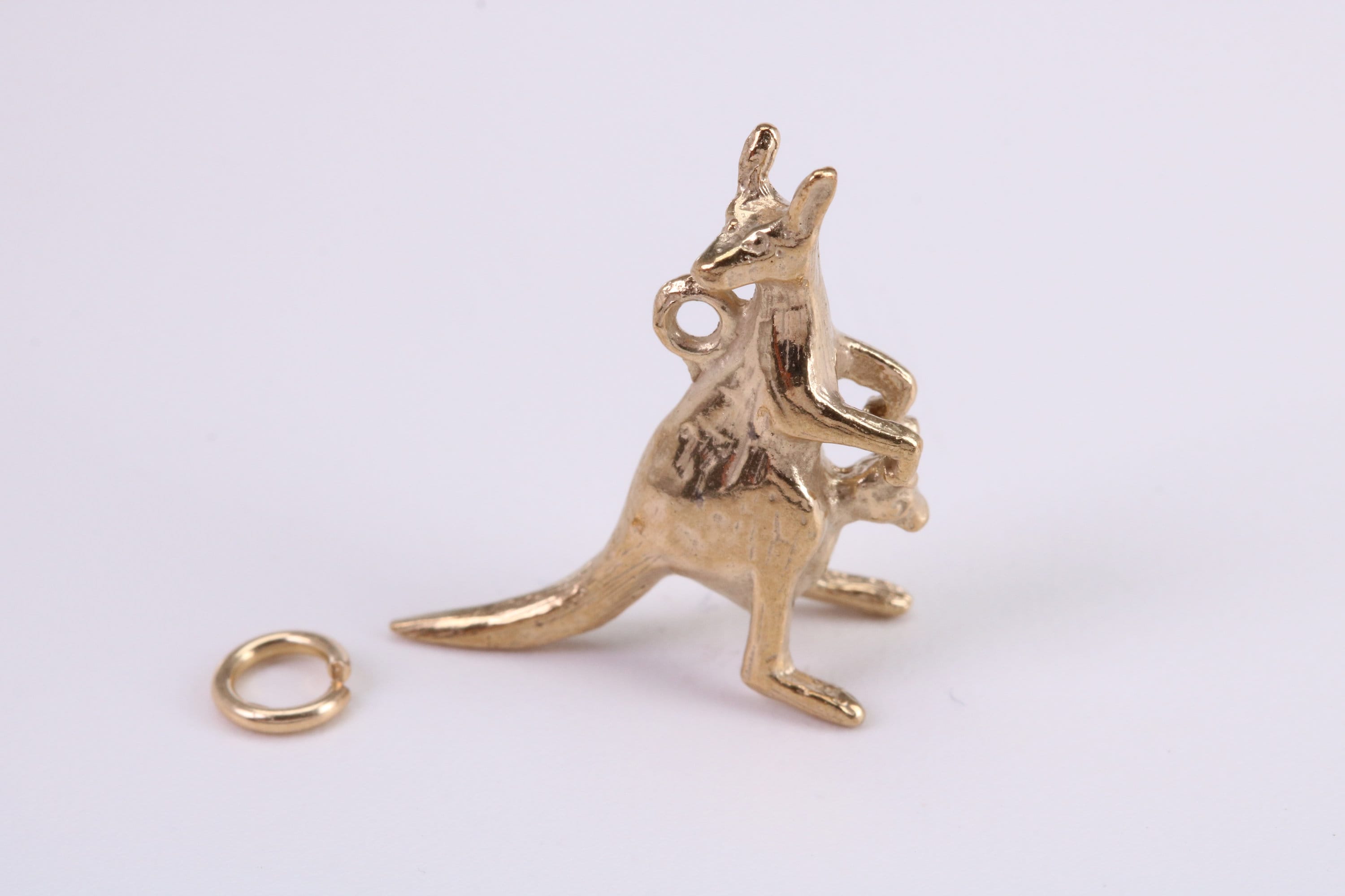 Kangaroo Charm, Traditional Charm, Made From Solid Yellow Gold, British ...