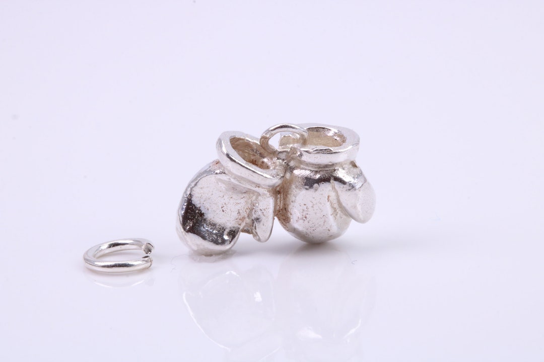 Pair of Boxing Gloves Charm, Traditional Charm, Made From Solid 925 ...