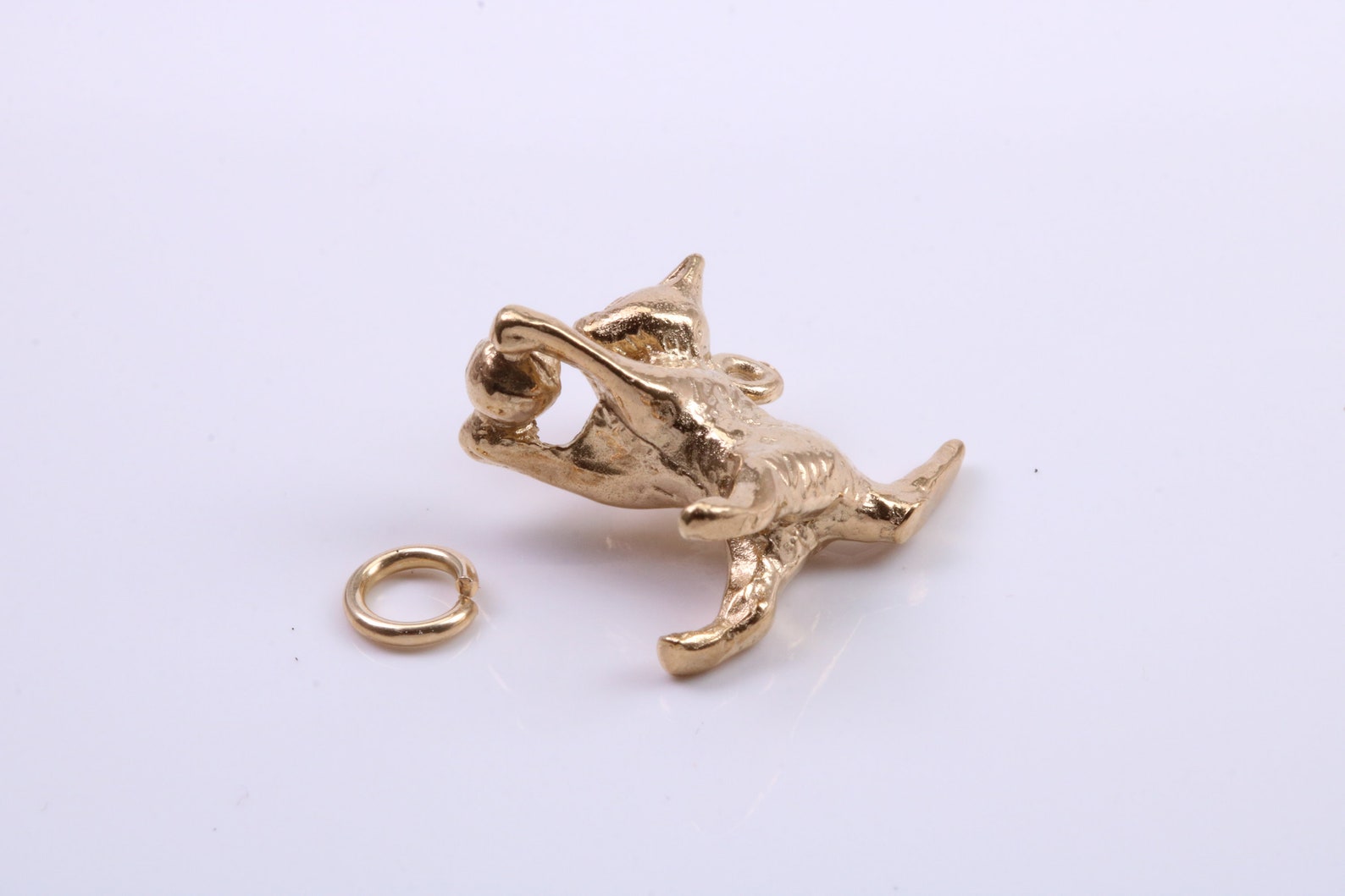 Cat Charm, Traditional Charm, Made From Solid 9ct Yellow Gold, British ...
