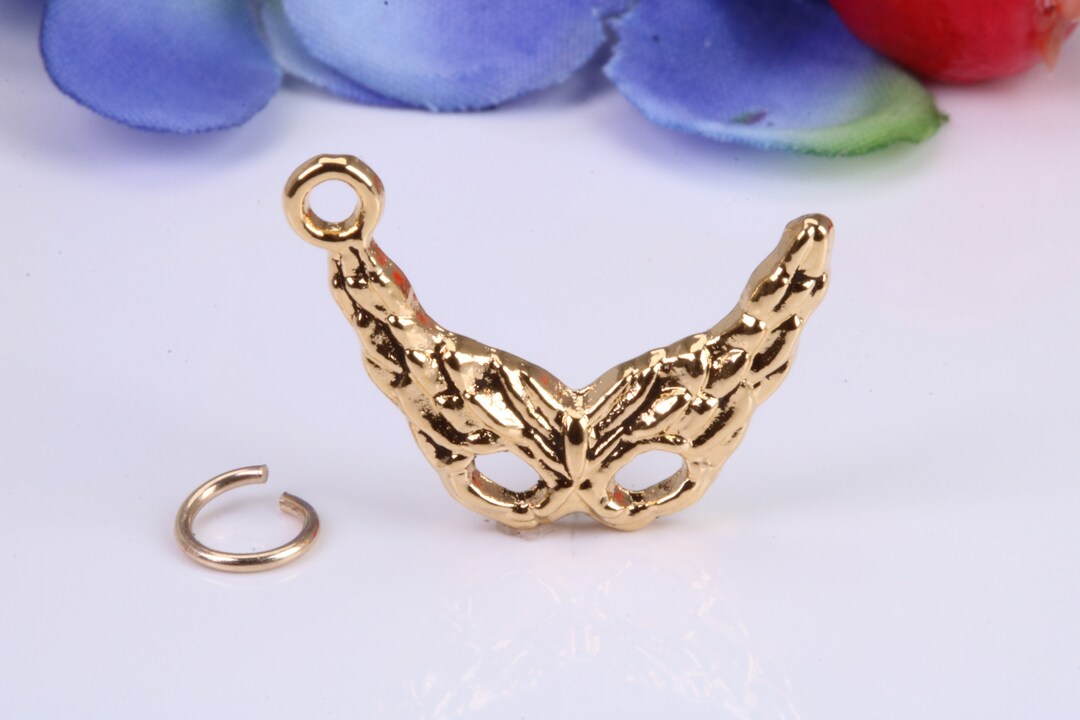 Pantomime Mask Charm, Traditional Charm, Made From Solid Cast Yellow ...
