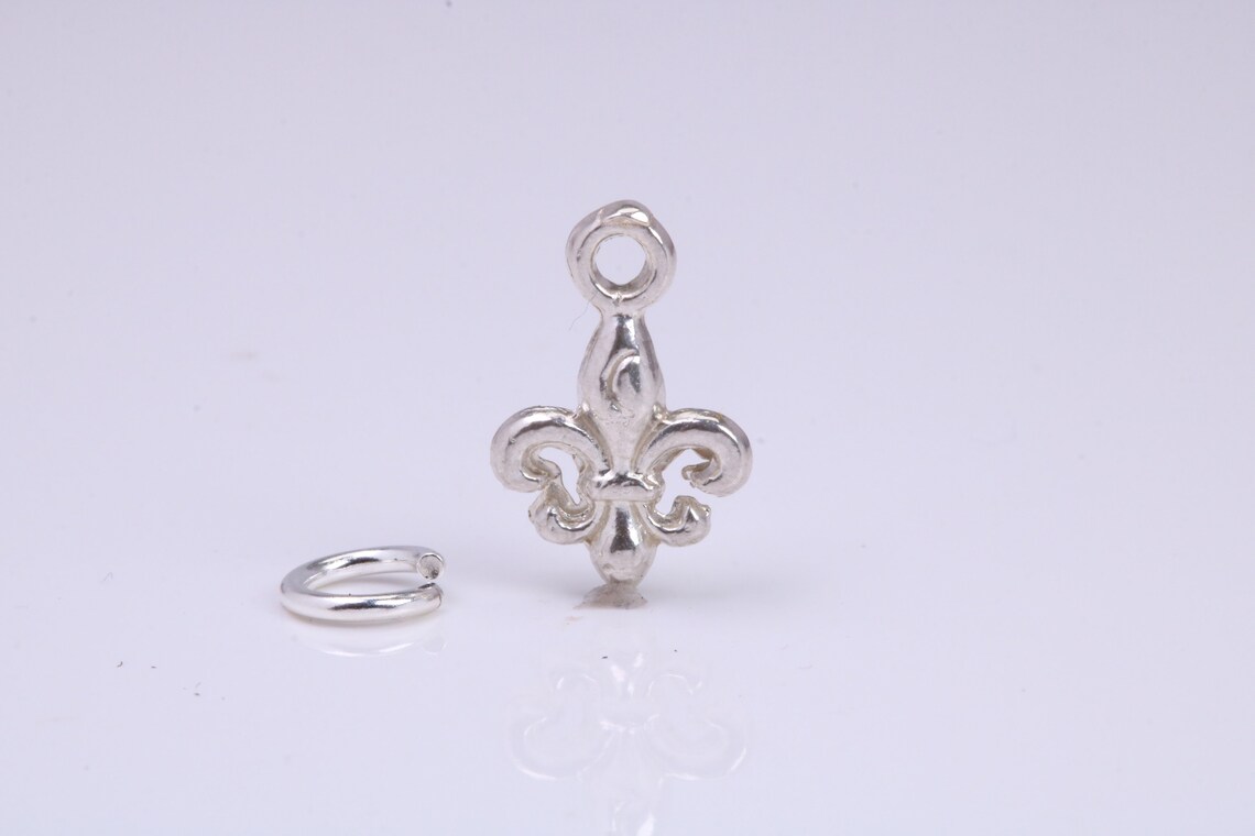 Fleur De Lis Charm, Traditional Charm, Made From Solid 925 Grade ...