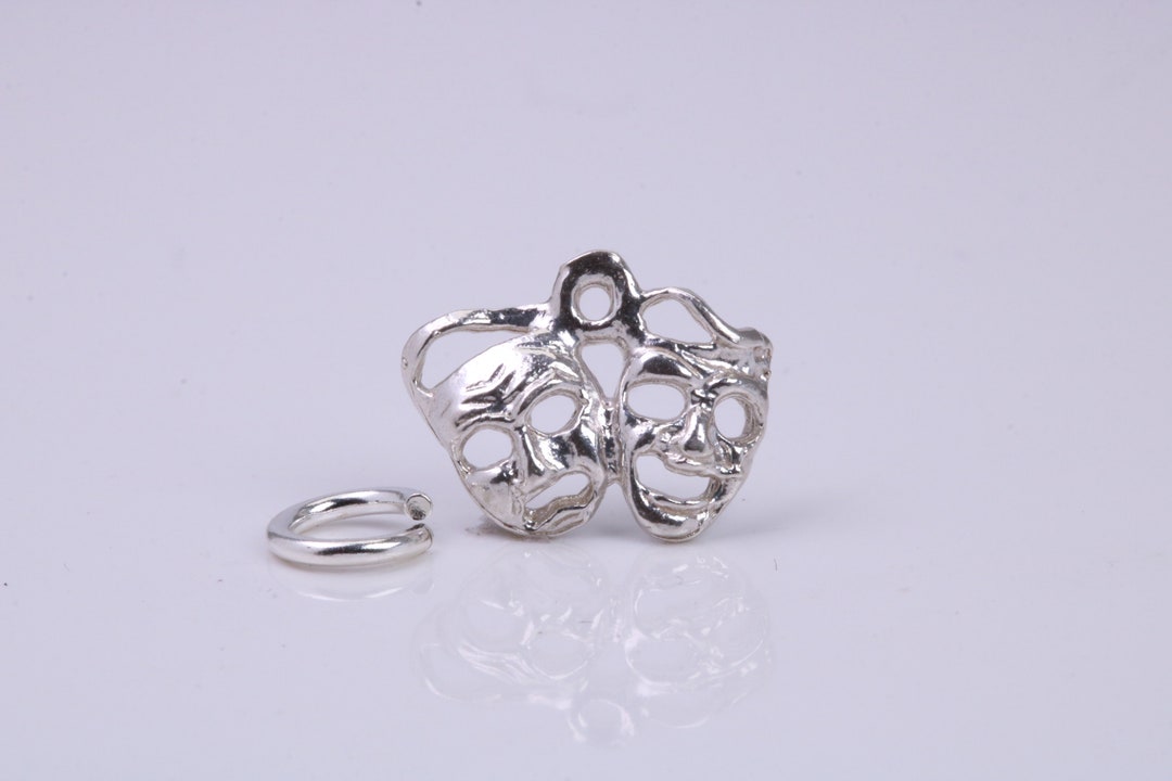 Pantomime Mask Charm, Traditional Charm, Made From Solid 925 Grade ...