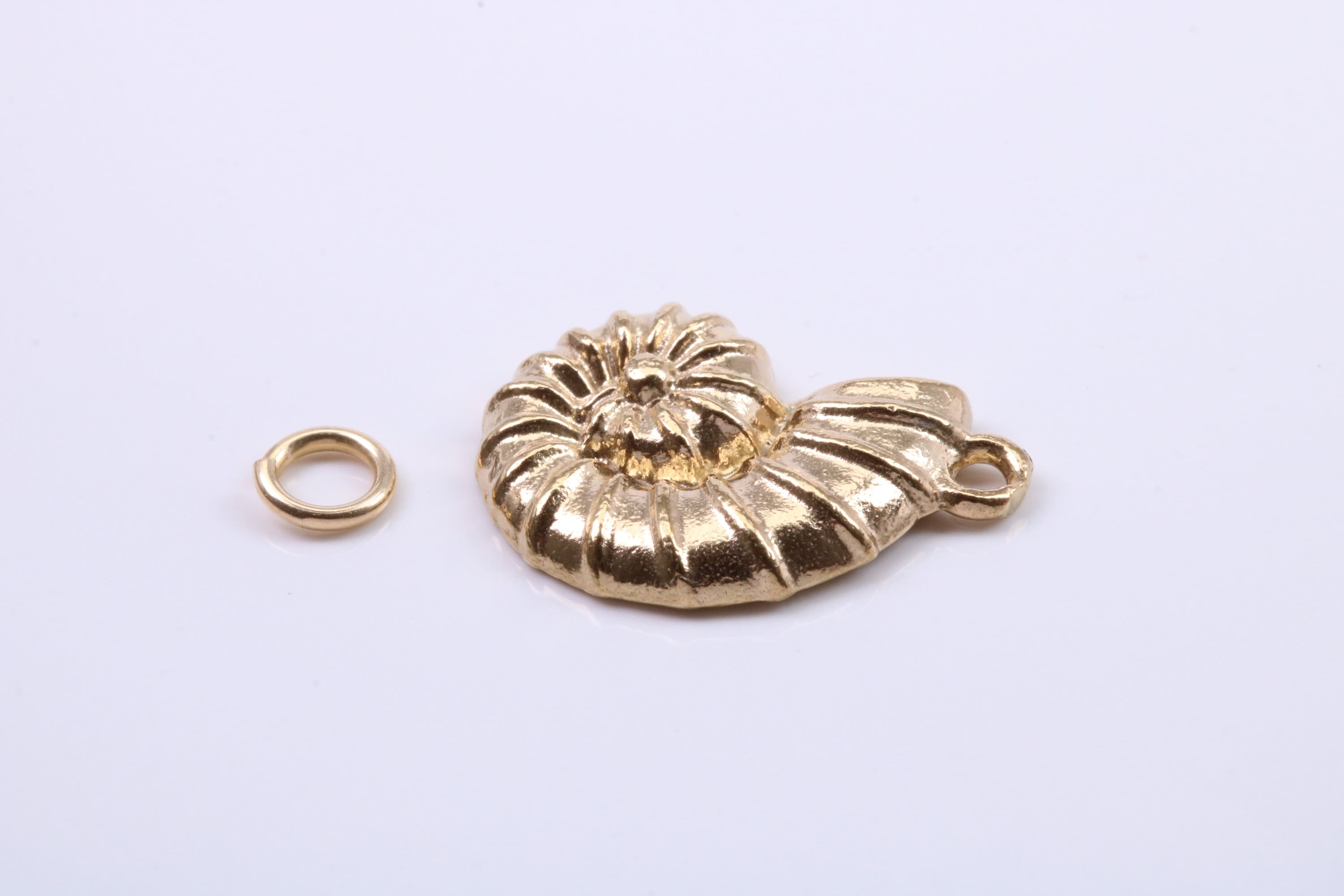 Sea Shell Charm, Traditional Charm, Made From Solid 9ct Yellow Gold ...